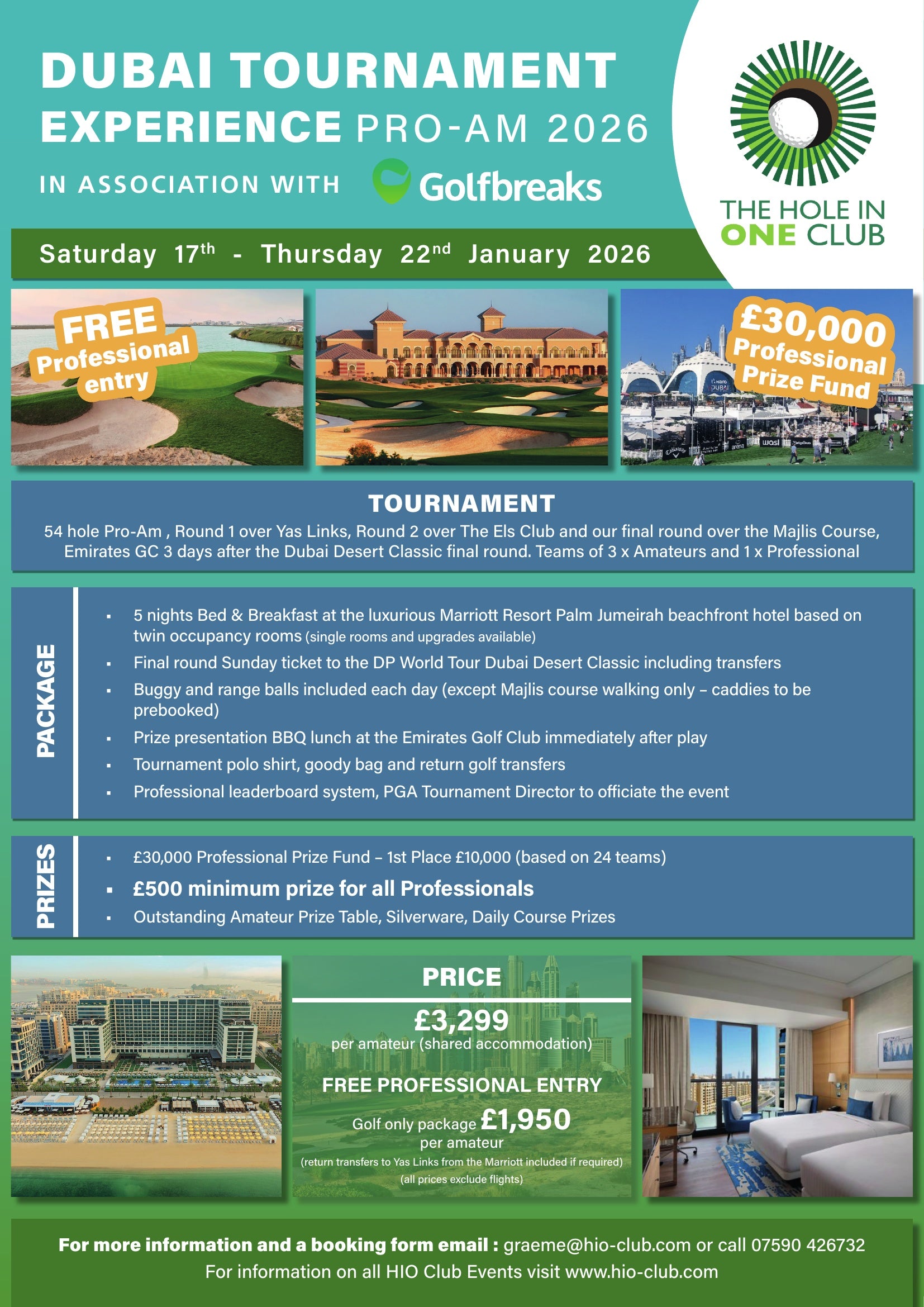 Dubai Tournament Experience Pro-Am 2026 – HIO Events